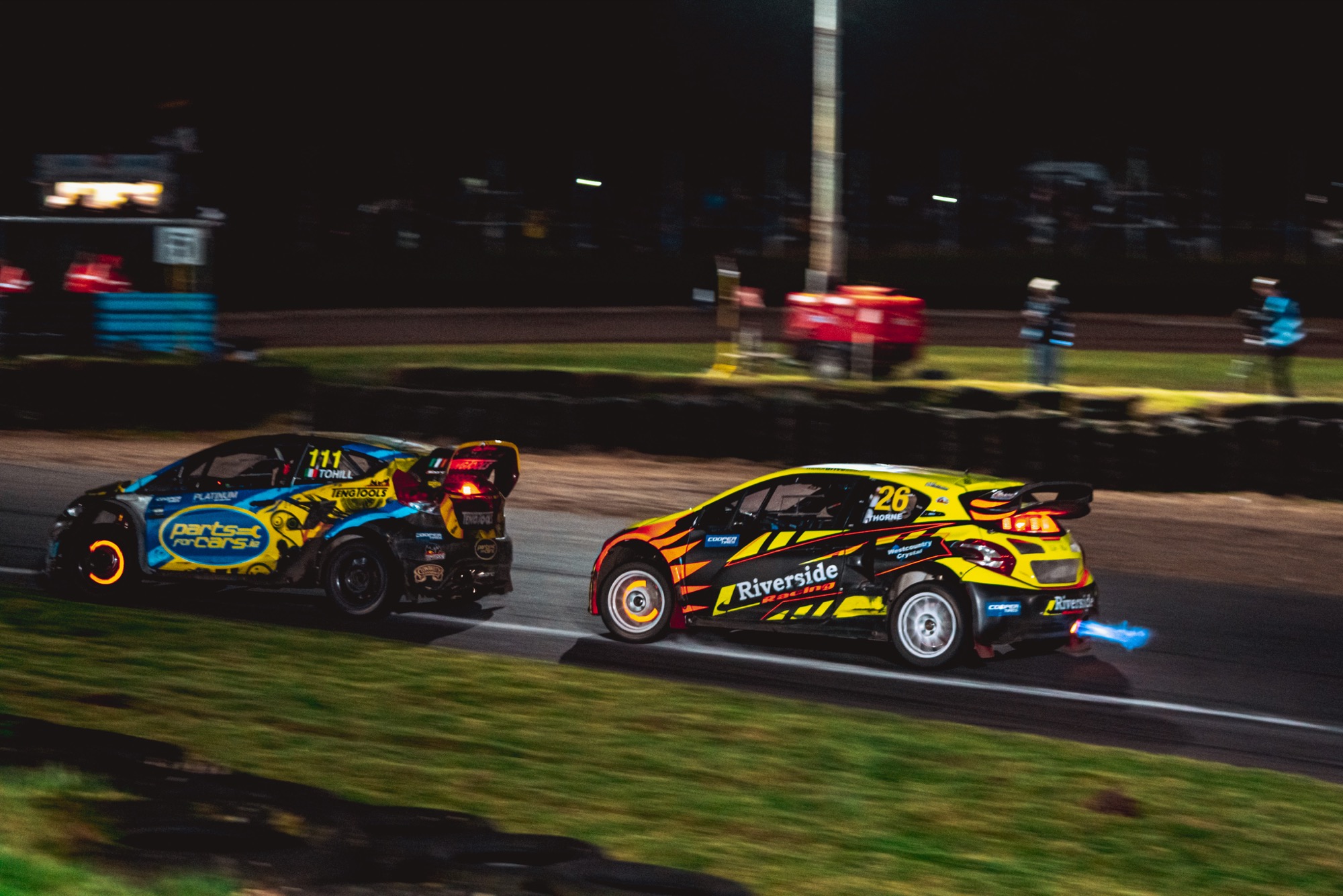 Fireworks in Kent & Racing Under Floodlights - Rallycross at Lydden Hill